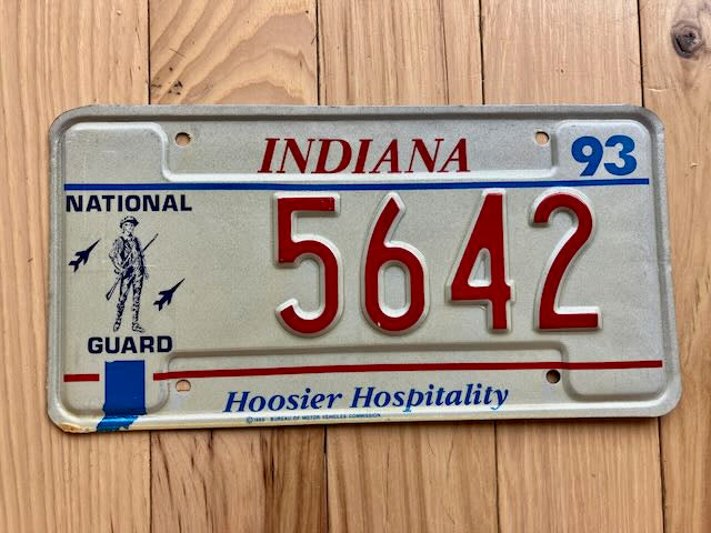 1993 Indiana National Guard License Plate – RusticPlates