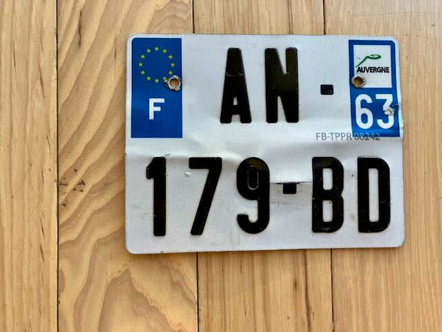 France Motorcycle License Plate – RusticPlates