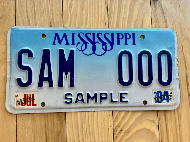 1994 Mississippi Sample License Plate – RusticPlates