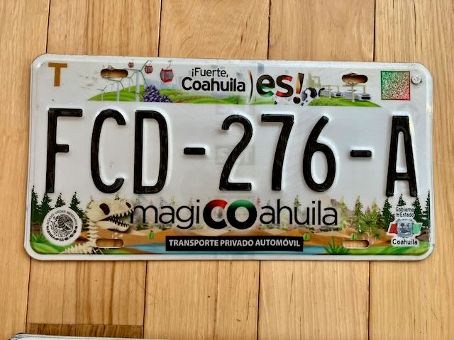 Coahuila Mexico License Plate – RusticPlates