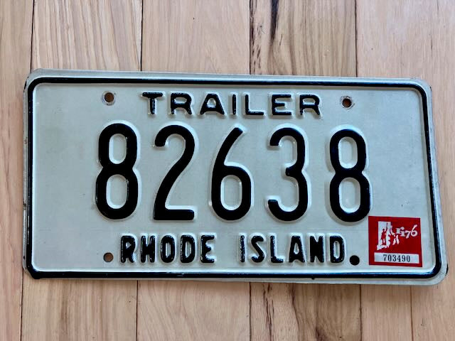 1976 Rhode Island Trailer License Plate – RusticPlates