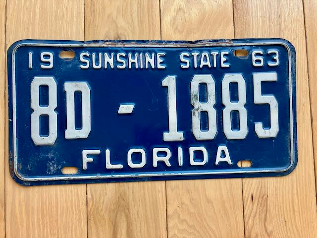 1963 Florida License Plate – RusticPlates