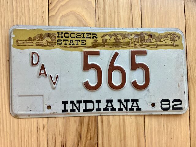 1982 Indiana DAV License Plate – RusticPlates