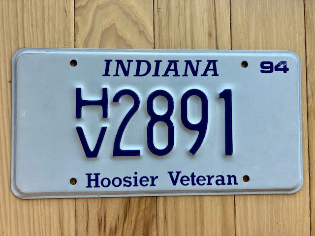 1994 Indiana Hoosier Veteran License Plate – RusticPlates