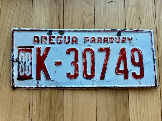 1988 Aregua Paraguay License Plate – RusticPlates