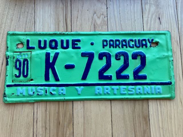 1990 Luque Paraguay License Plate - Repainted – RusticPlates