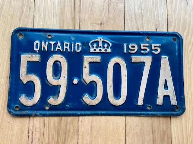 1955 Ontario License Plate – RusticPlates