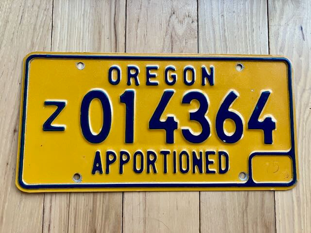1975 Oregon Apportioned License Plate – RusticPlates