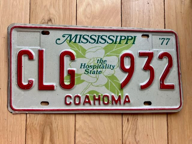 1977 Mississippi Coahoma County License Plate – RusticPlates