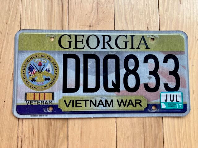 Georgia Veteran License Plates