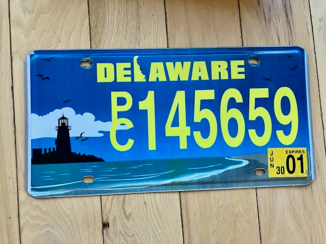 2001 Delaware Lighthouse License Plate – RusticPlates