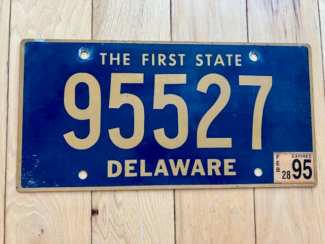 1995 Delaware License Plate – RusticPlates