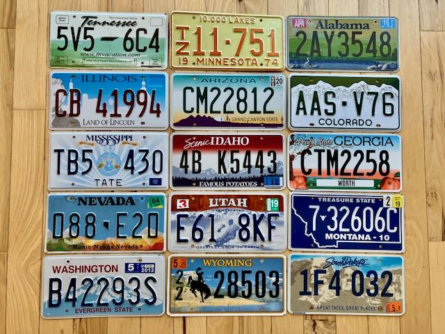 15 Colorful License Plates from 15 Different States – RusticPlates