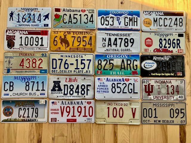 Set of 20 Specialty/ Older License Plates – RusticPlates