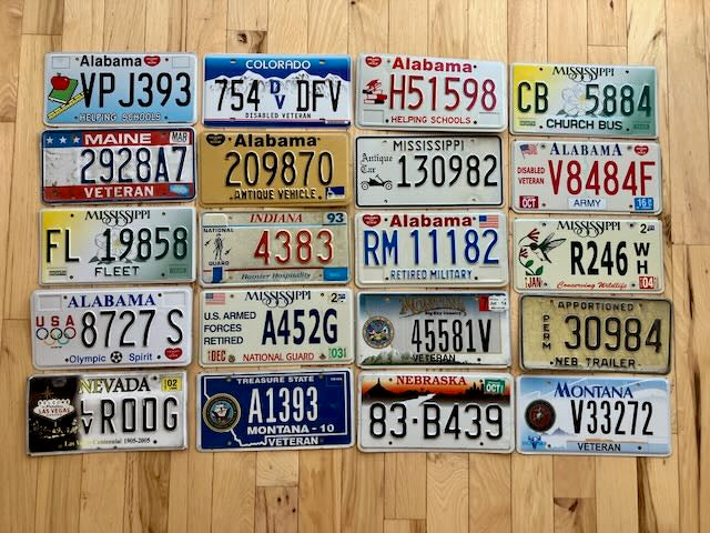 Set of 20 Specialty/ Older License Plates – RusticPlates