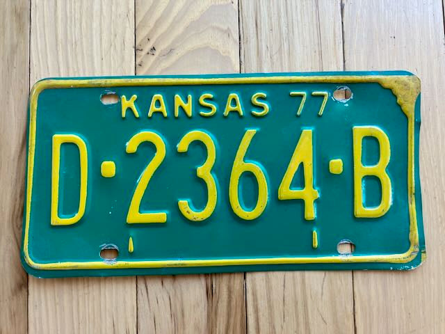 1977 Kansas Dealer License Plate – RusticPlates
