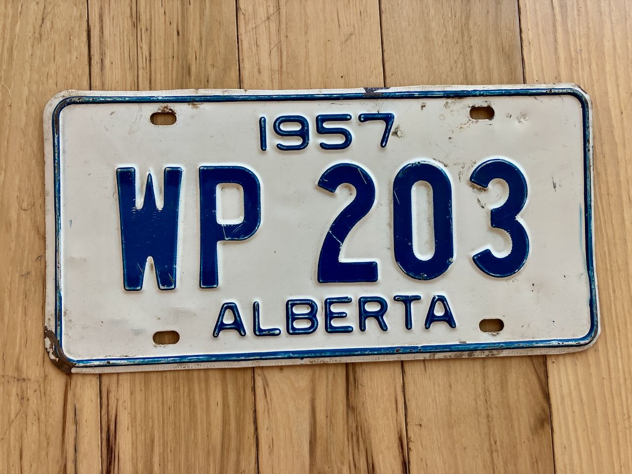 1957 Alberta License Plate – RusticPlates