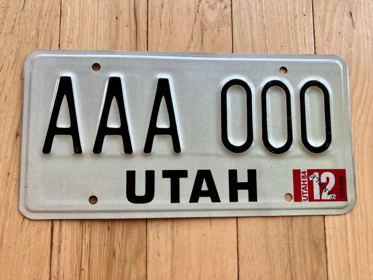 1984 Utah Sample License Plate – RusticPlates