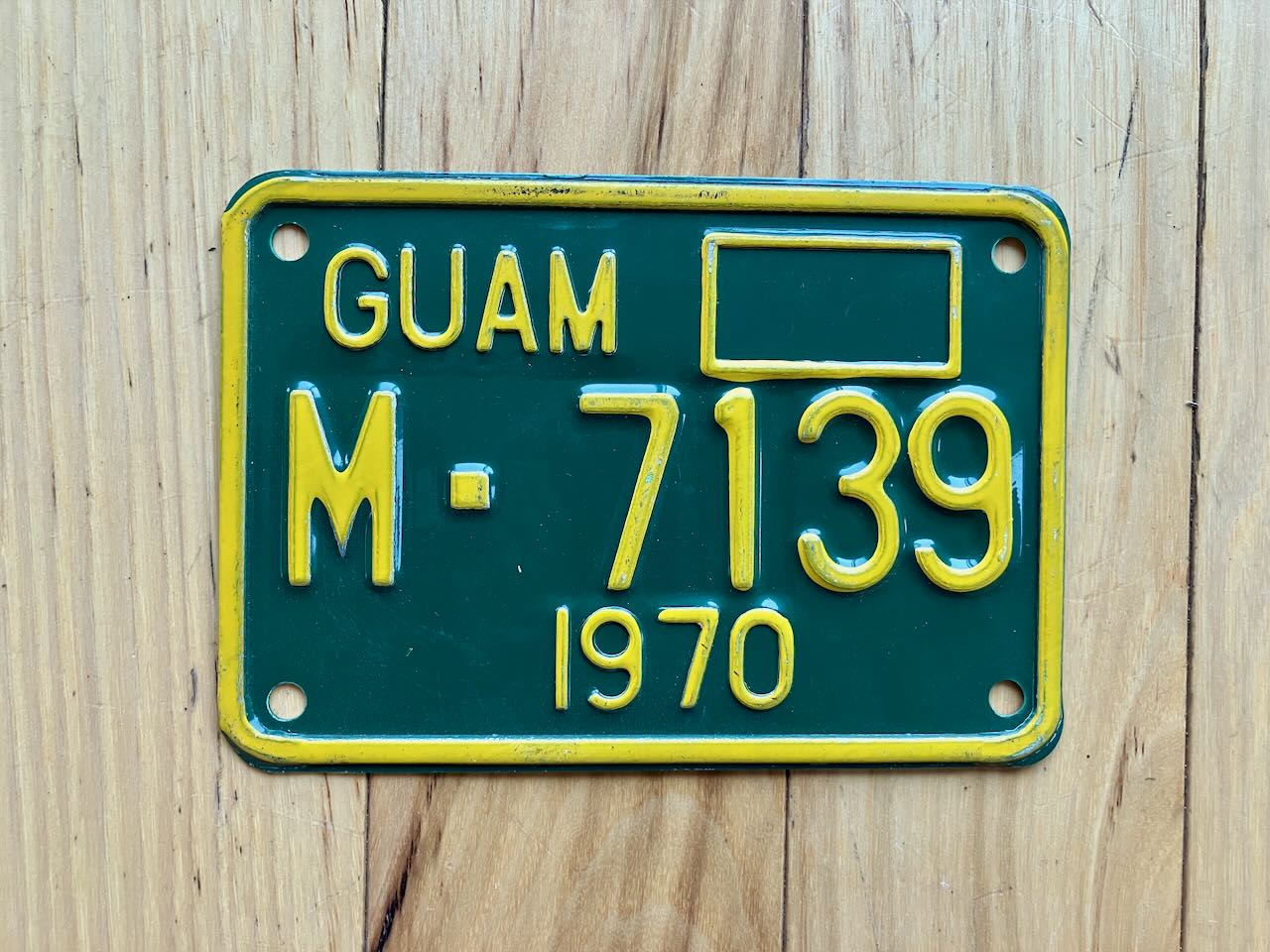 1970 Guam Motorcycle License Plate – RusticPlates