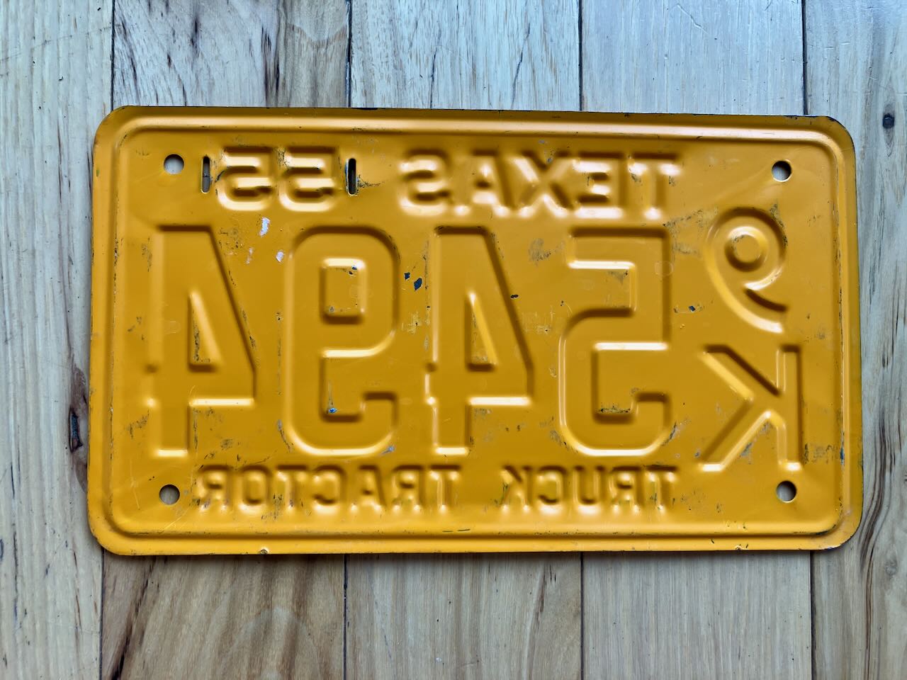 1955 Texas Truck Tractor License Plate – RusticPlates