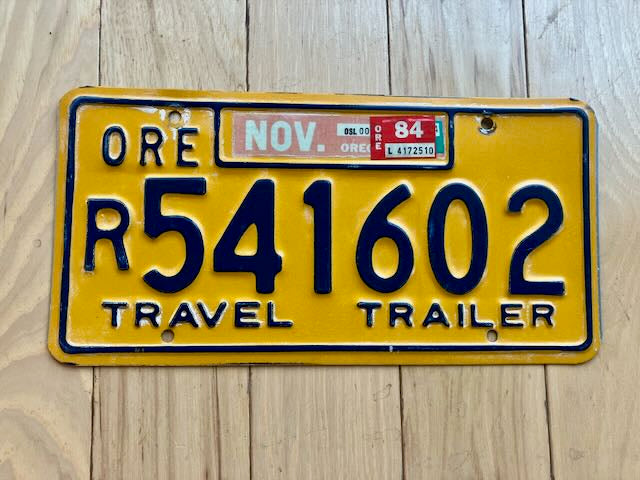 1984 Oregon Travel Trailer License Plate – RusticPlates