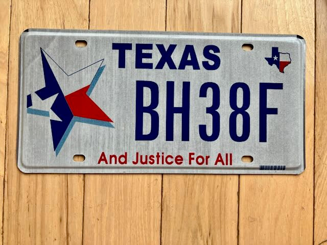 Texas And Justice For All License Plate – RusticPlates