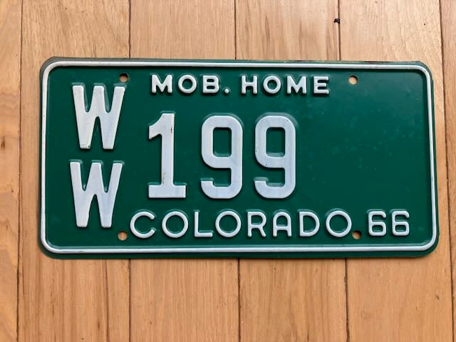 1966 Colorado Mobile Home License Plate – RusticPlates