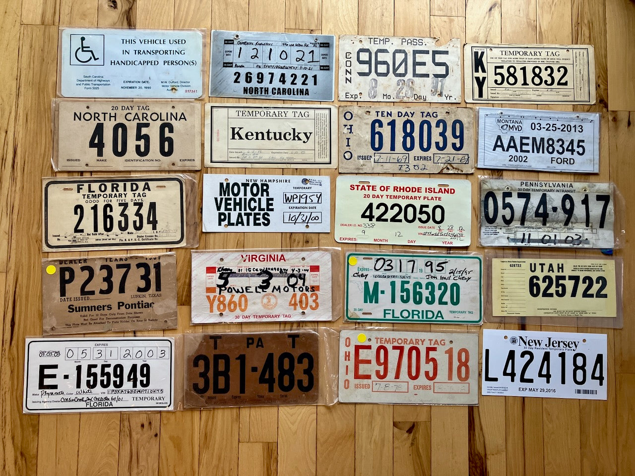 20 Temporary (Paper) License Plates – RusticPlates