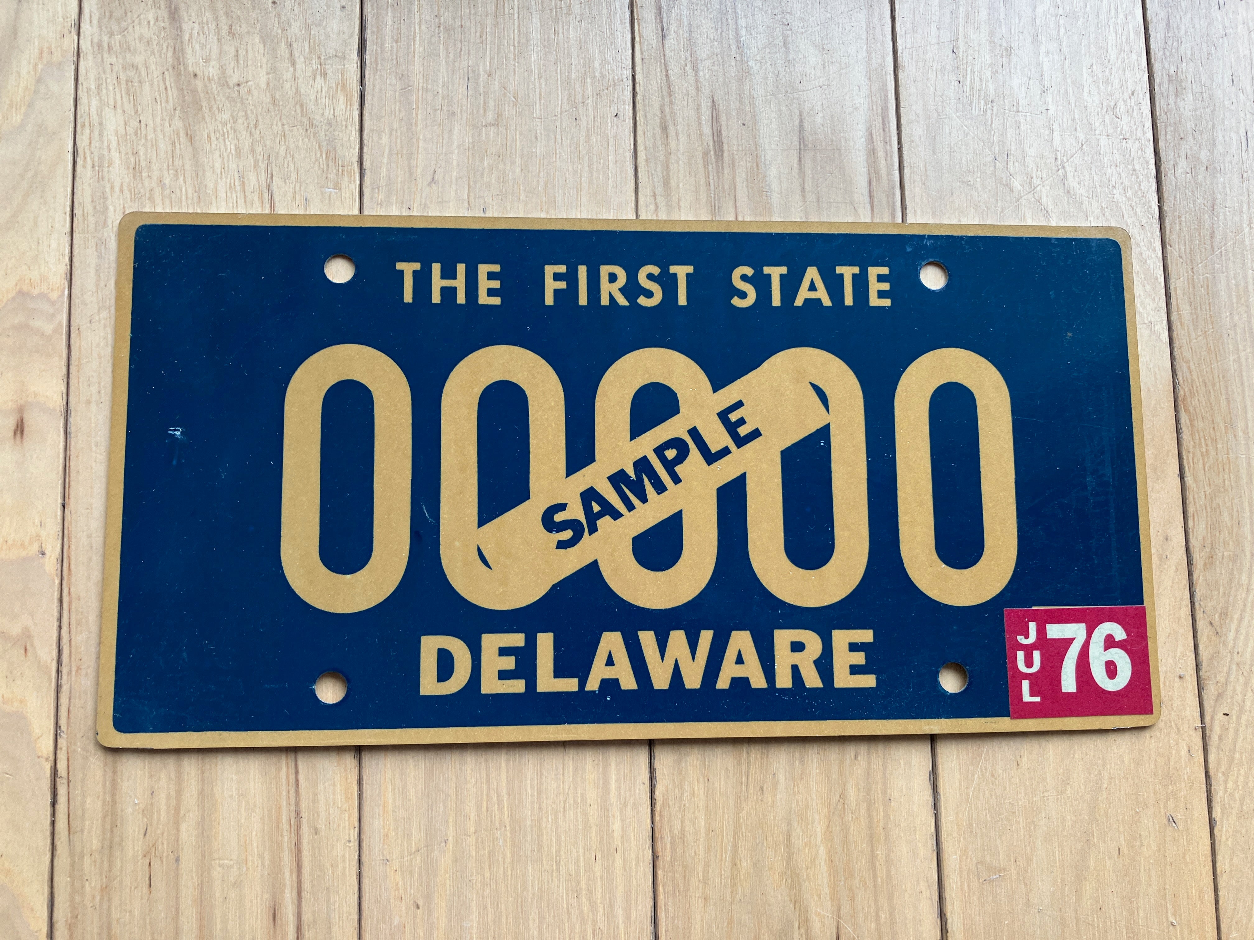 1976 Delaware Sample License Plate – RusticPlates