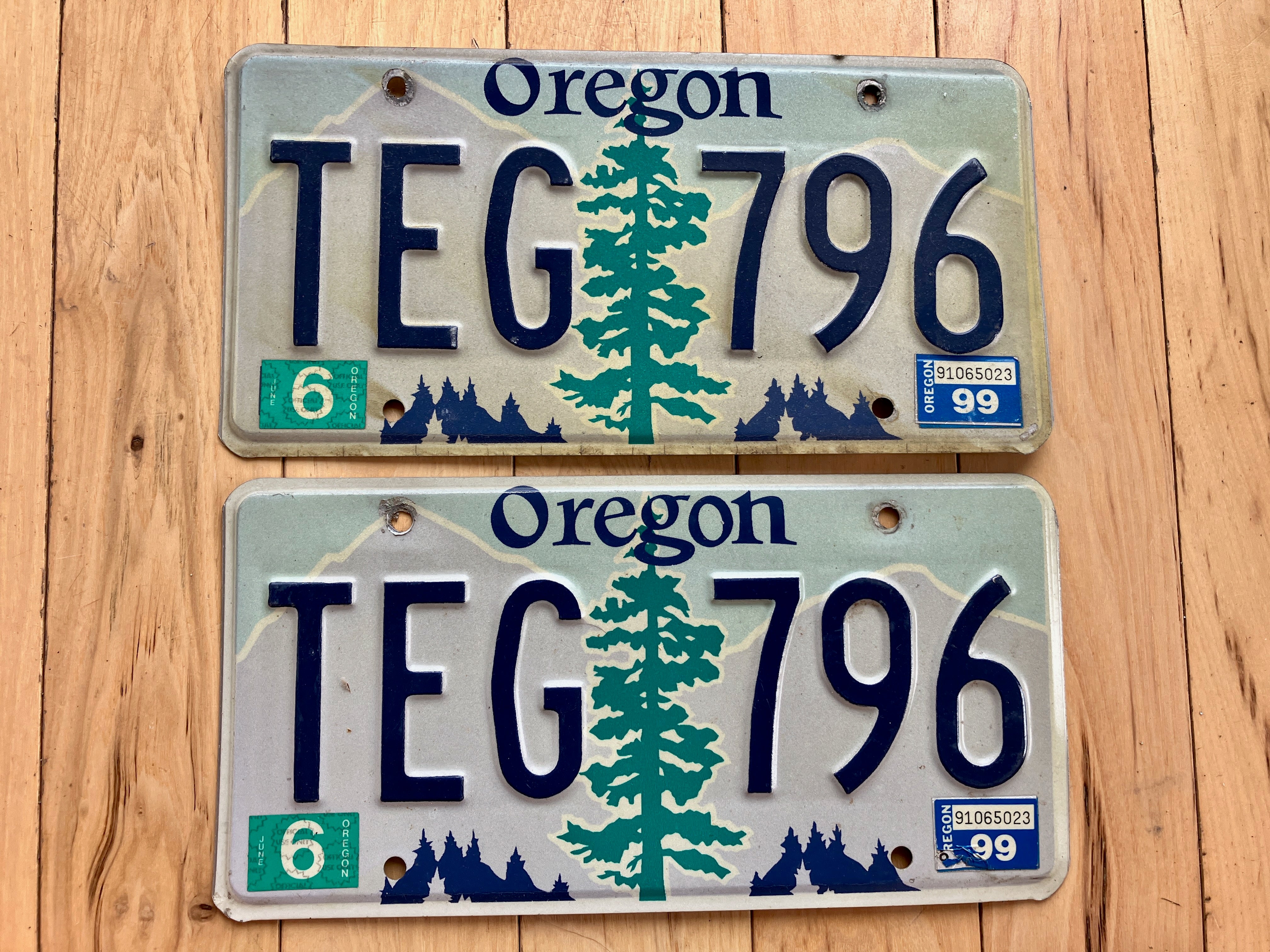 Pair of 1999 Oregon License Plates – RusticPlates