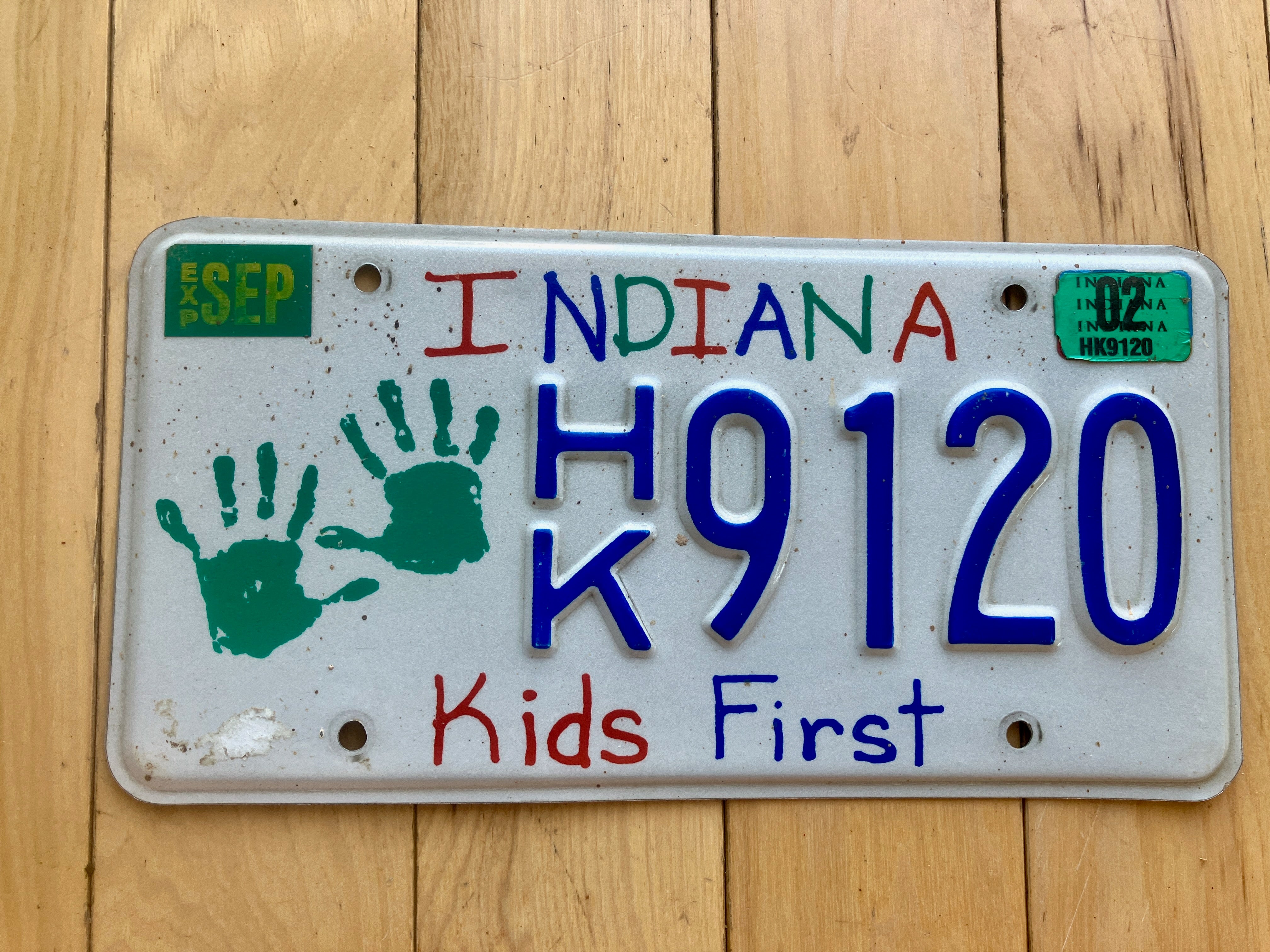 2002 Indiana Kids First License Plate – RusticPlates