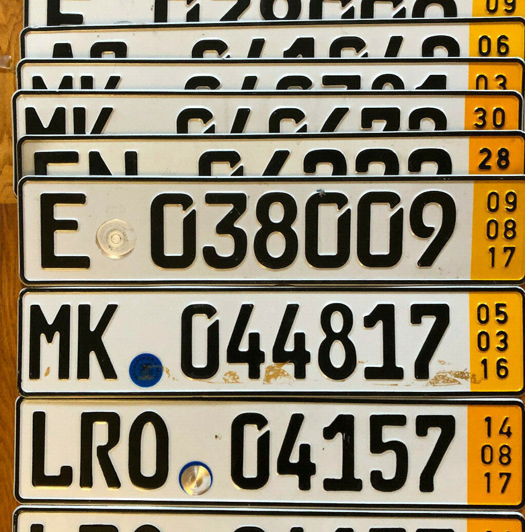 Single Temporary German License Plate – RusticPlates