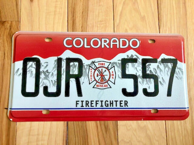 Colorado Firefighter, Hazmat, EMT, Rescue License Plate – RusticPlates