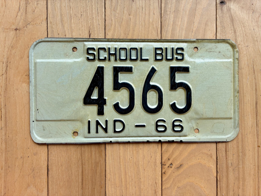 1966 Indiana School Bus License Plate – RusticPlates