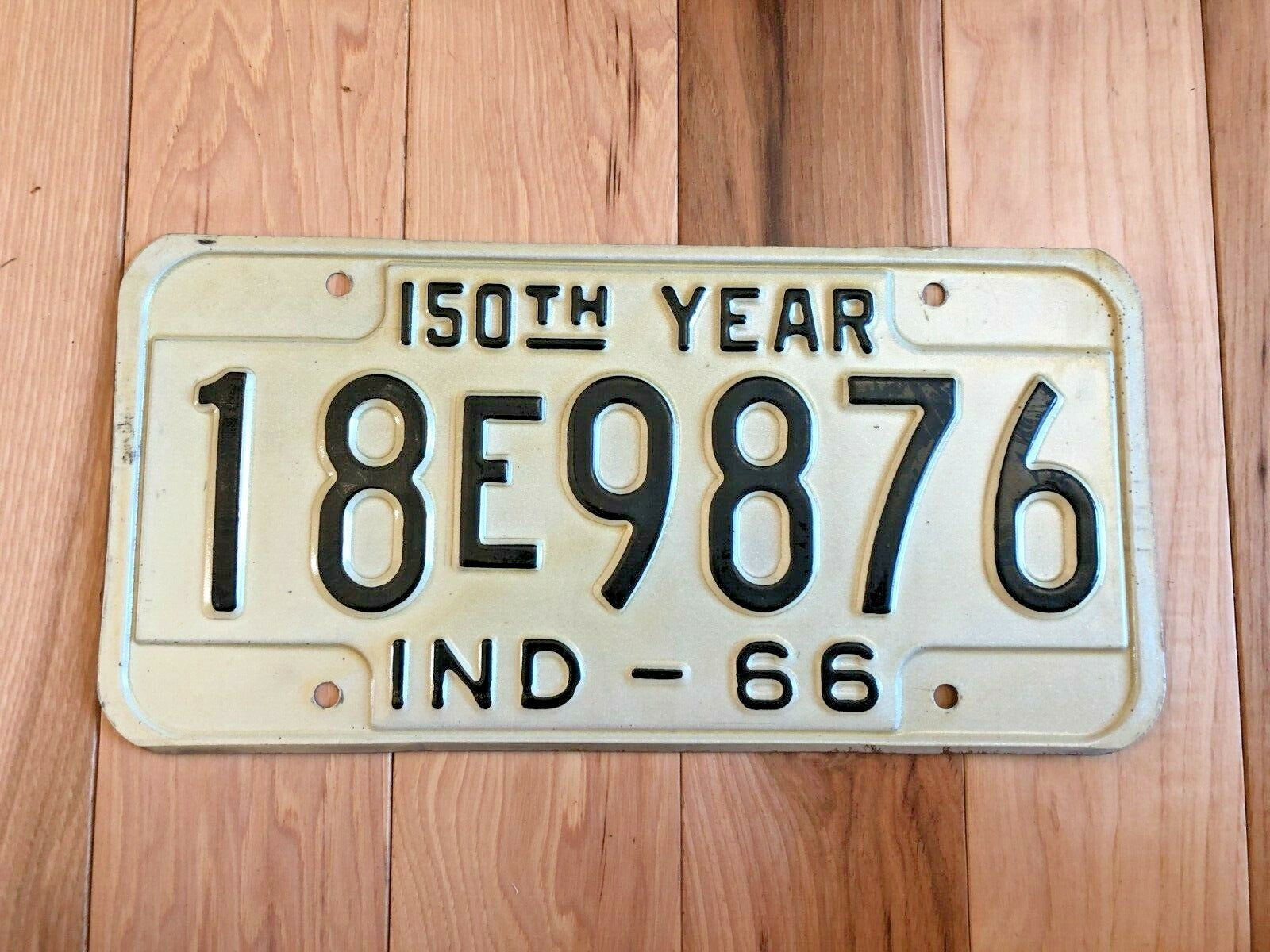 1966 Indiana 150th Year License Plate – RusticPlates