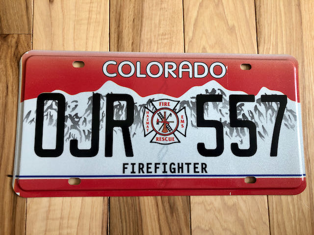 Colorado Firefighter, Hazmat, EMT, Rescue License Plate – RusticPlates