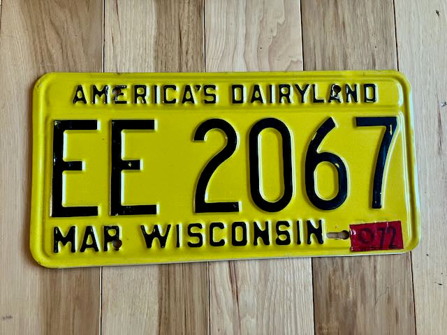 1972 Wisconsin License Plate – RusticPlates