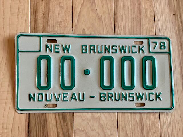 1978 New Brunswick Sample License Plate – RusticPlates