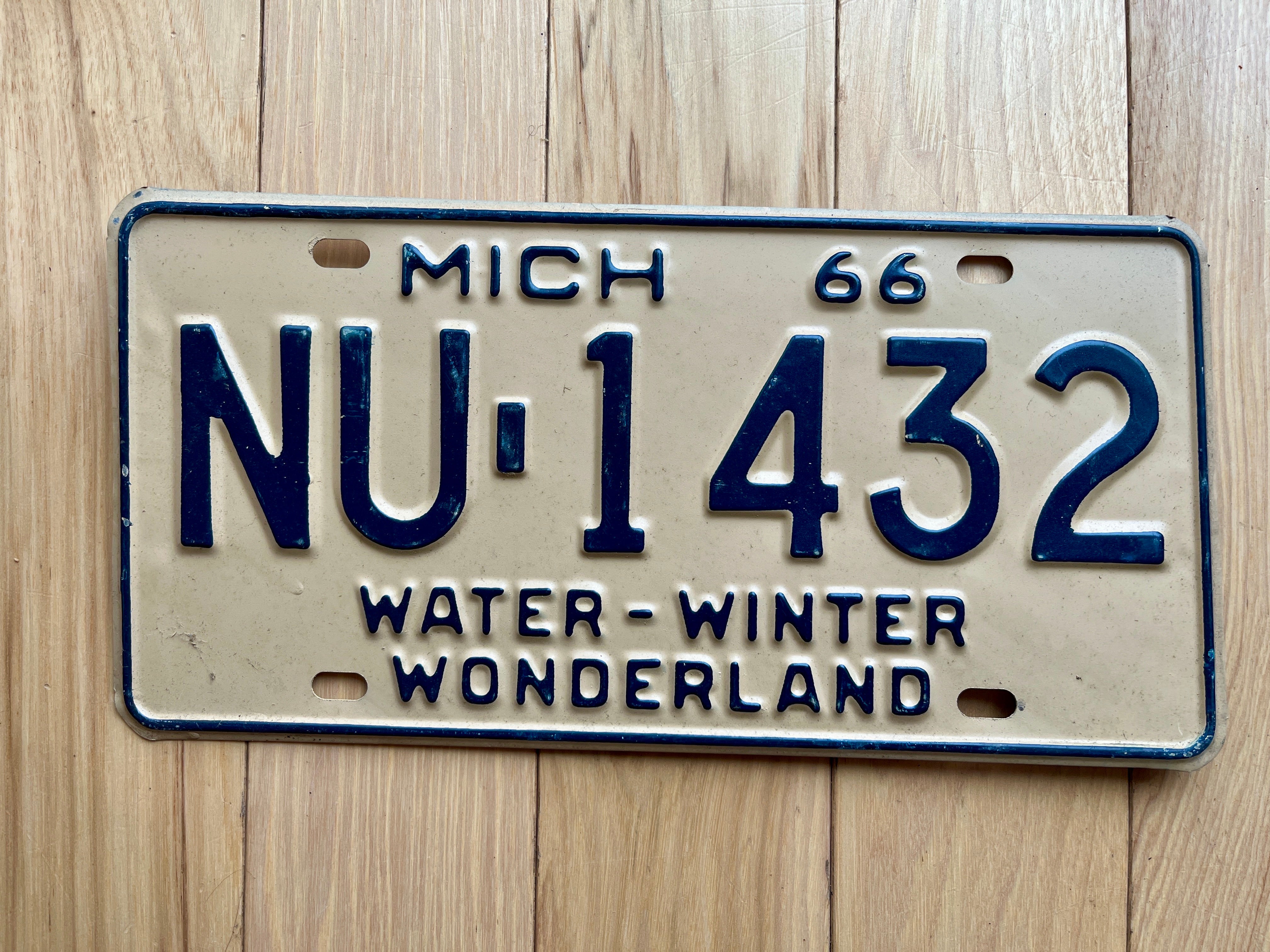 1966 Michigan License Plate – RusticPlates