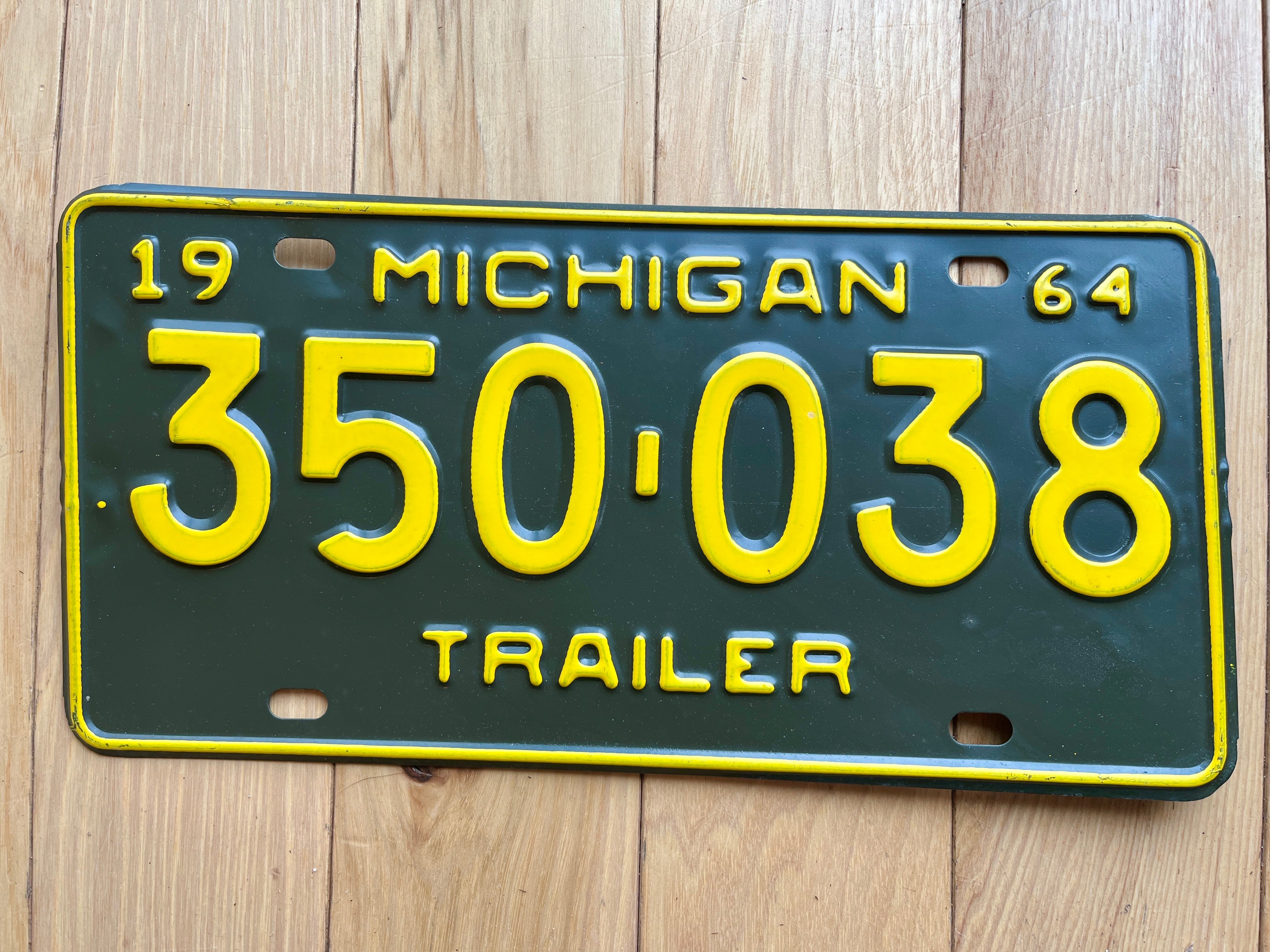 1964 Michigan Trailer License Plate – RusticPlates