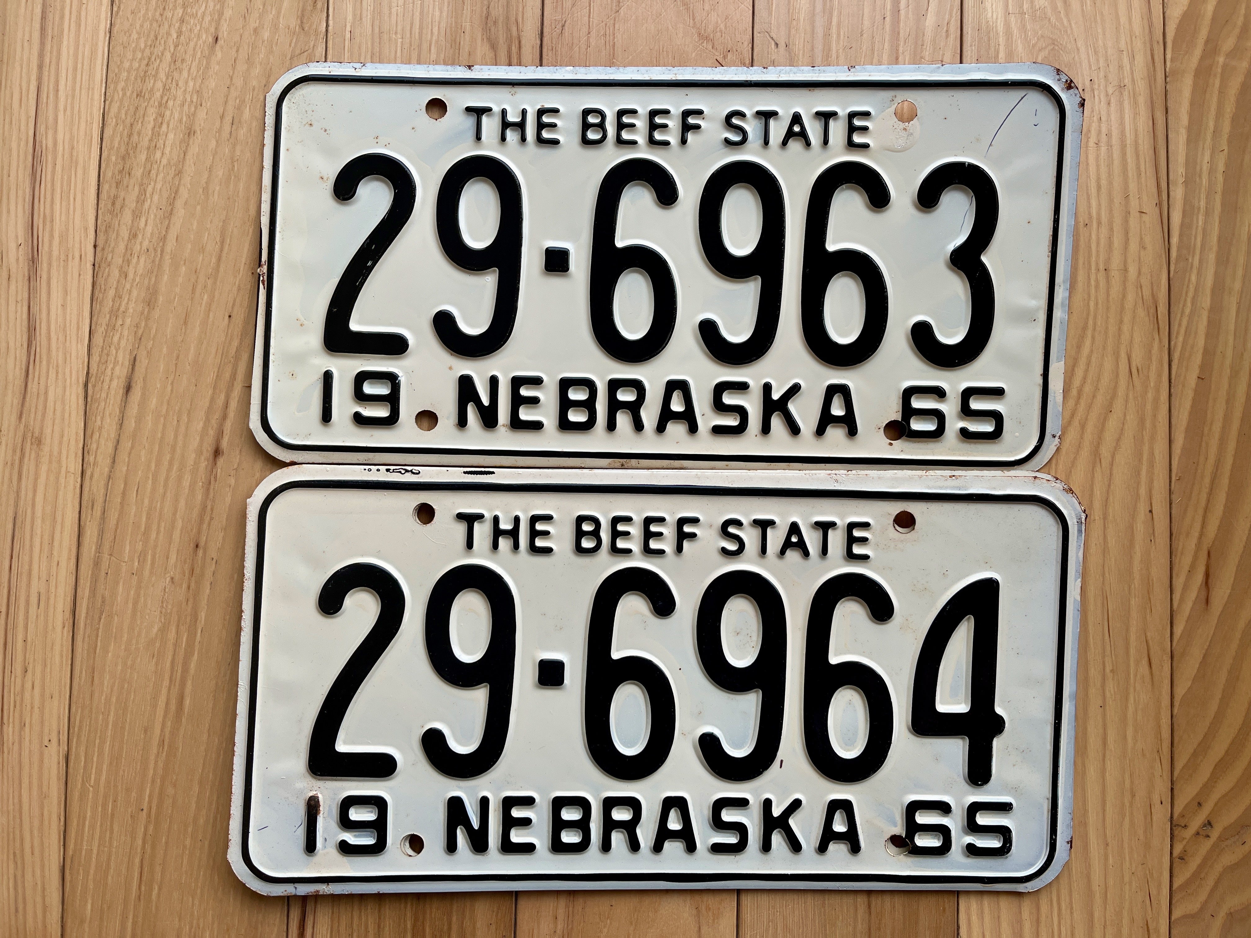 Pair of 1965 Nebraska License Plates – RusticPlates