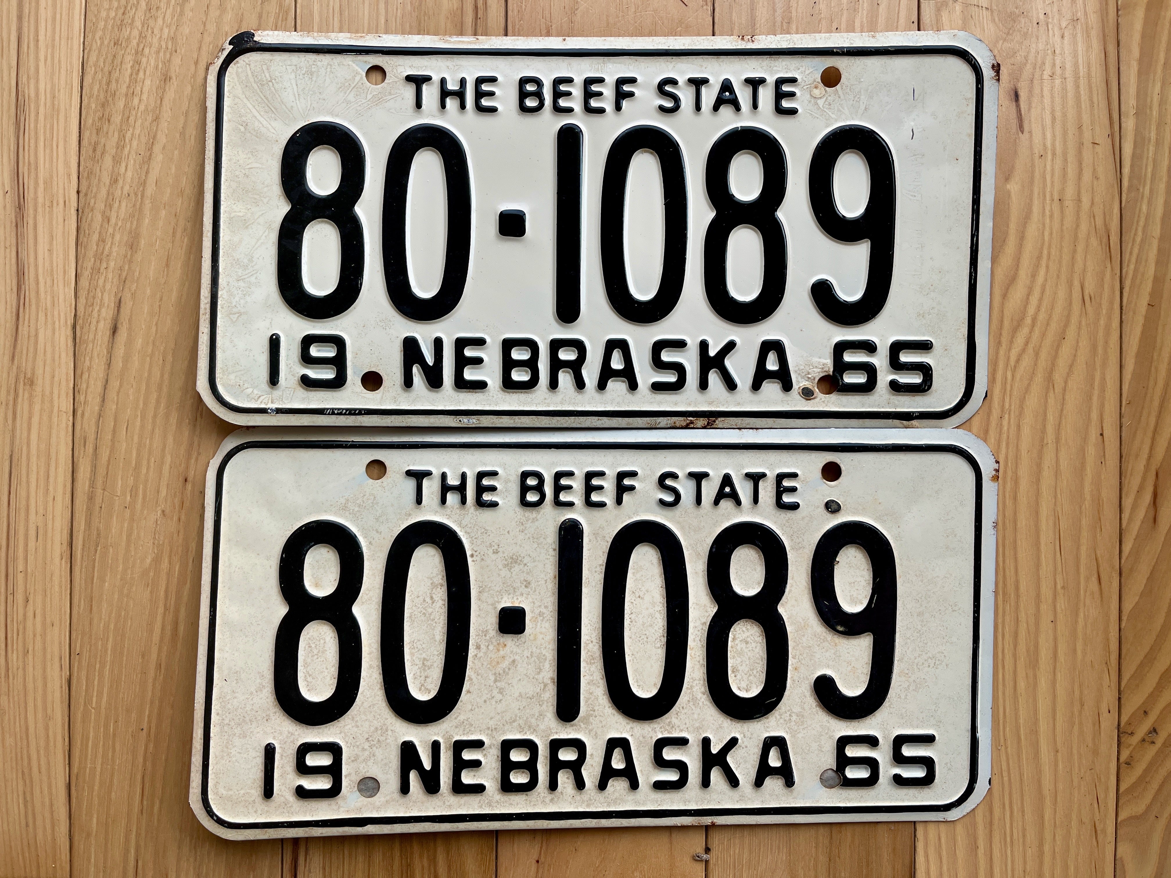 Pair of 1965 Nebraska License Plates – RusticPlates