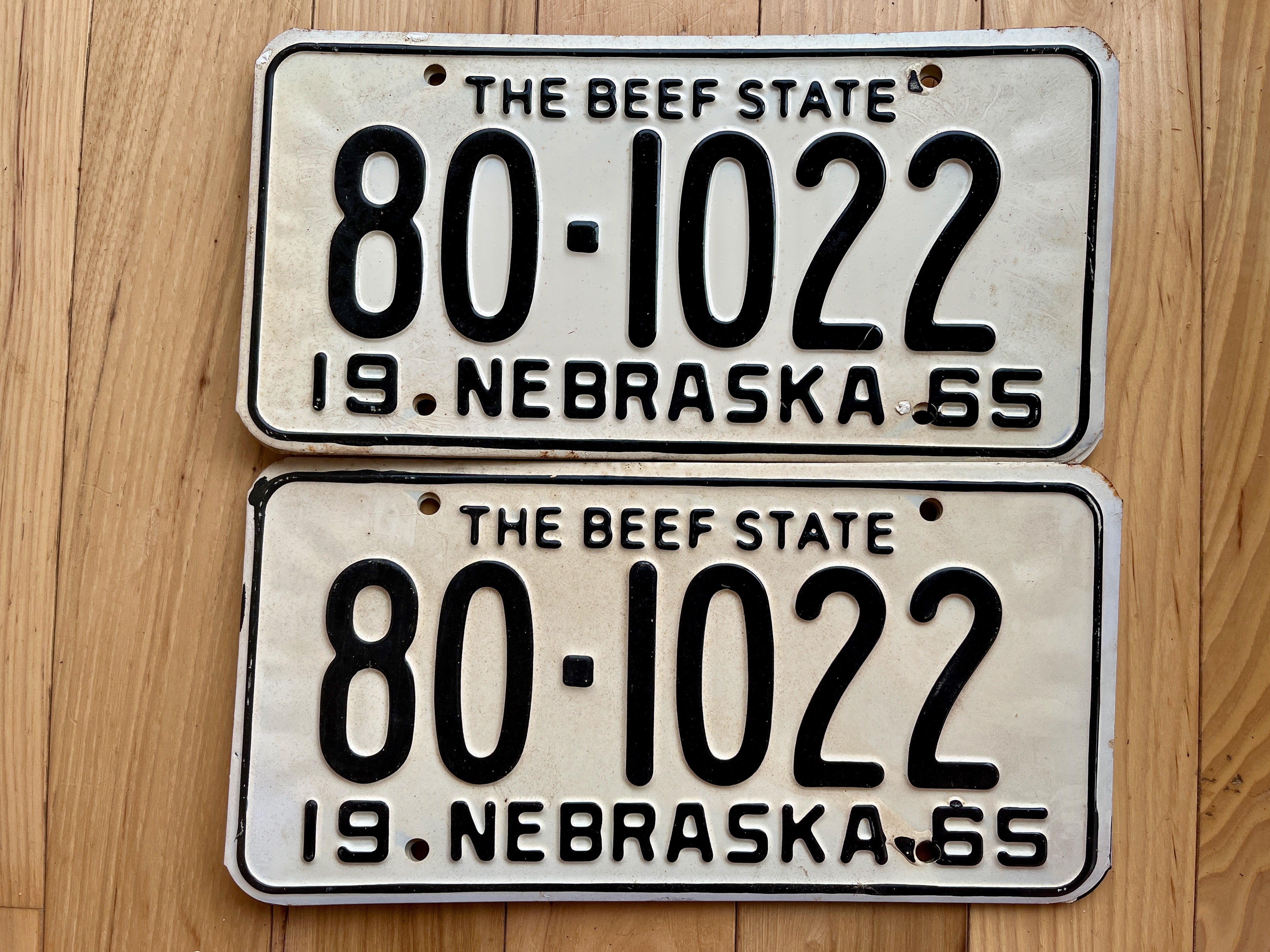 Pair of 1965 Nebraska License Plates – RusticPlates
