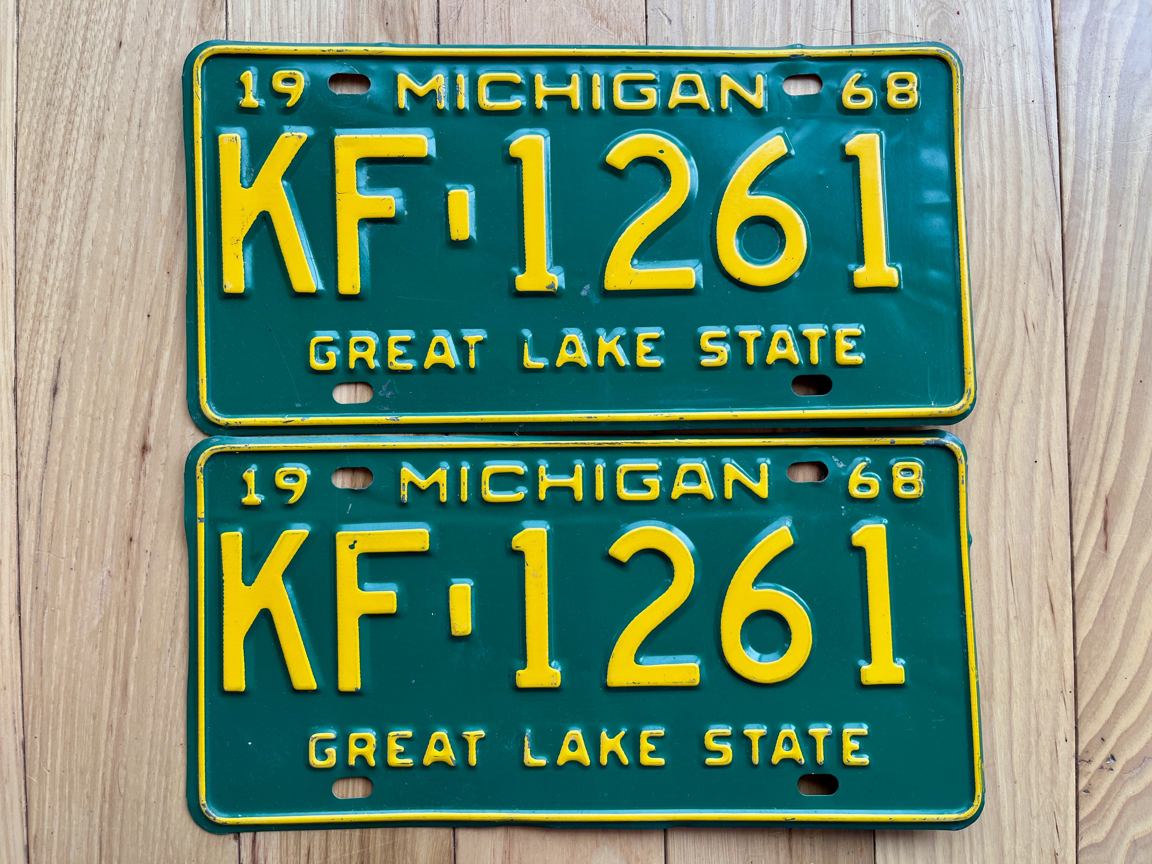 Pair of 1968 Michigan License Plates – RusticPlates