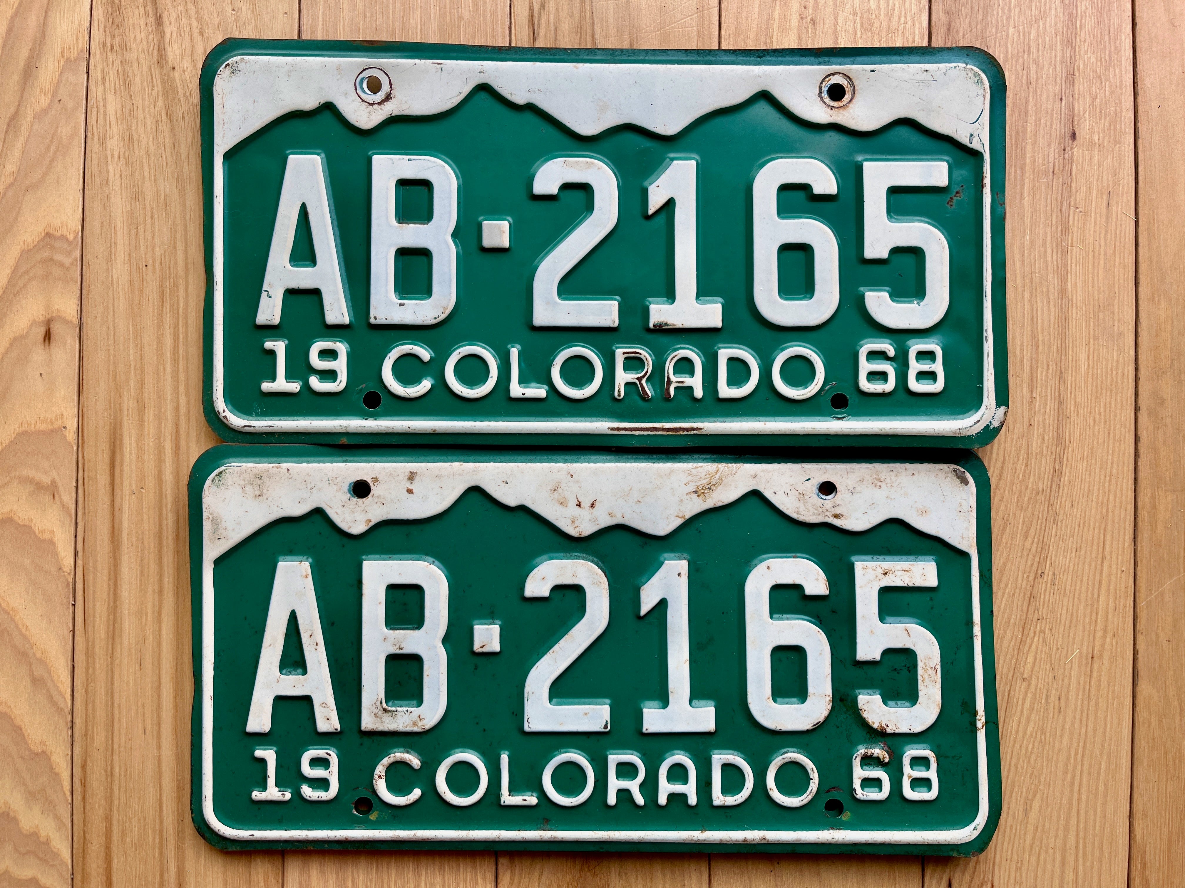 Pair of 1968 Colorado License Plates – RusticPlates