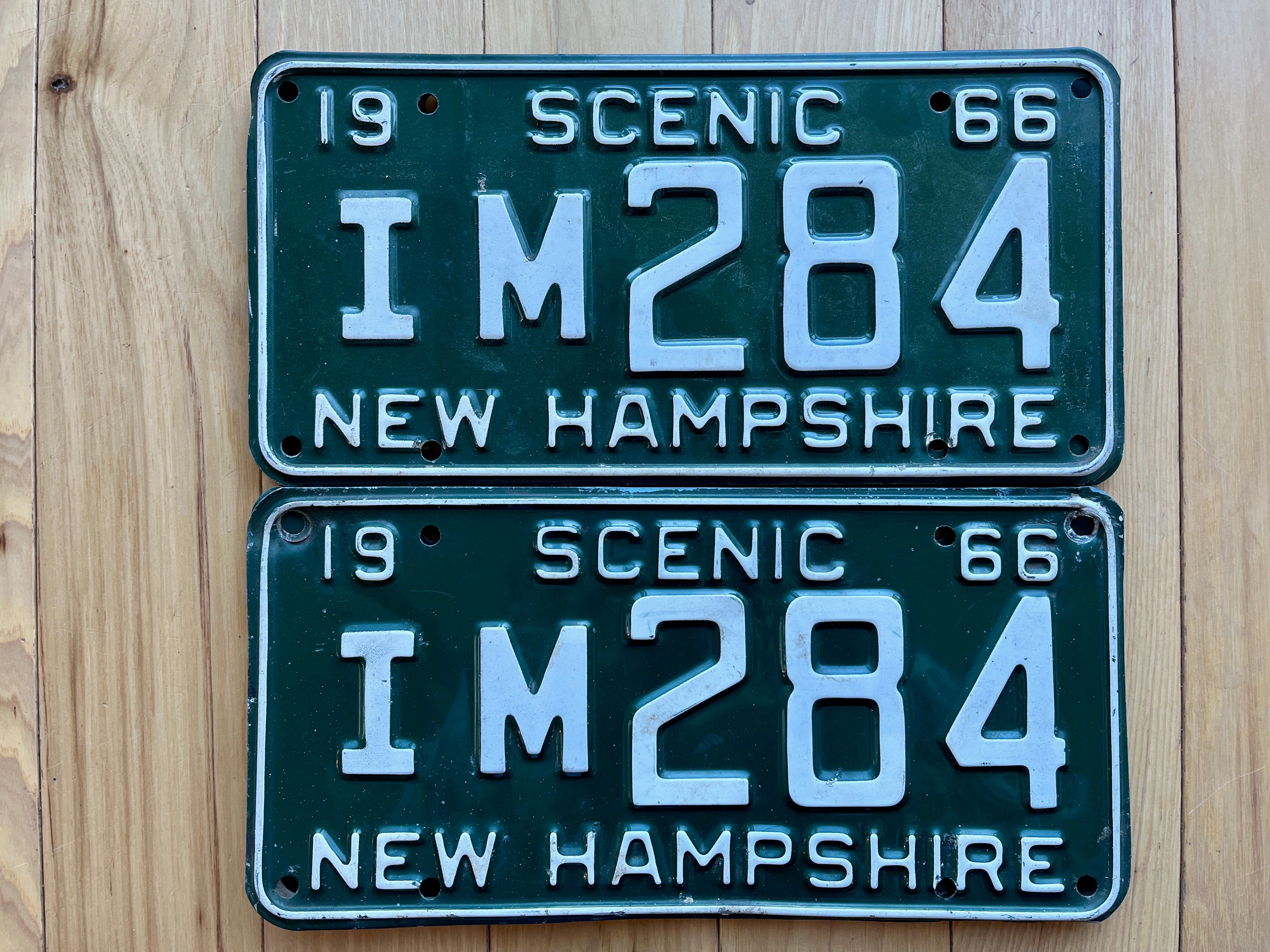 Pair of 1966 New Hampshire License Plates – RusticPlates