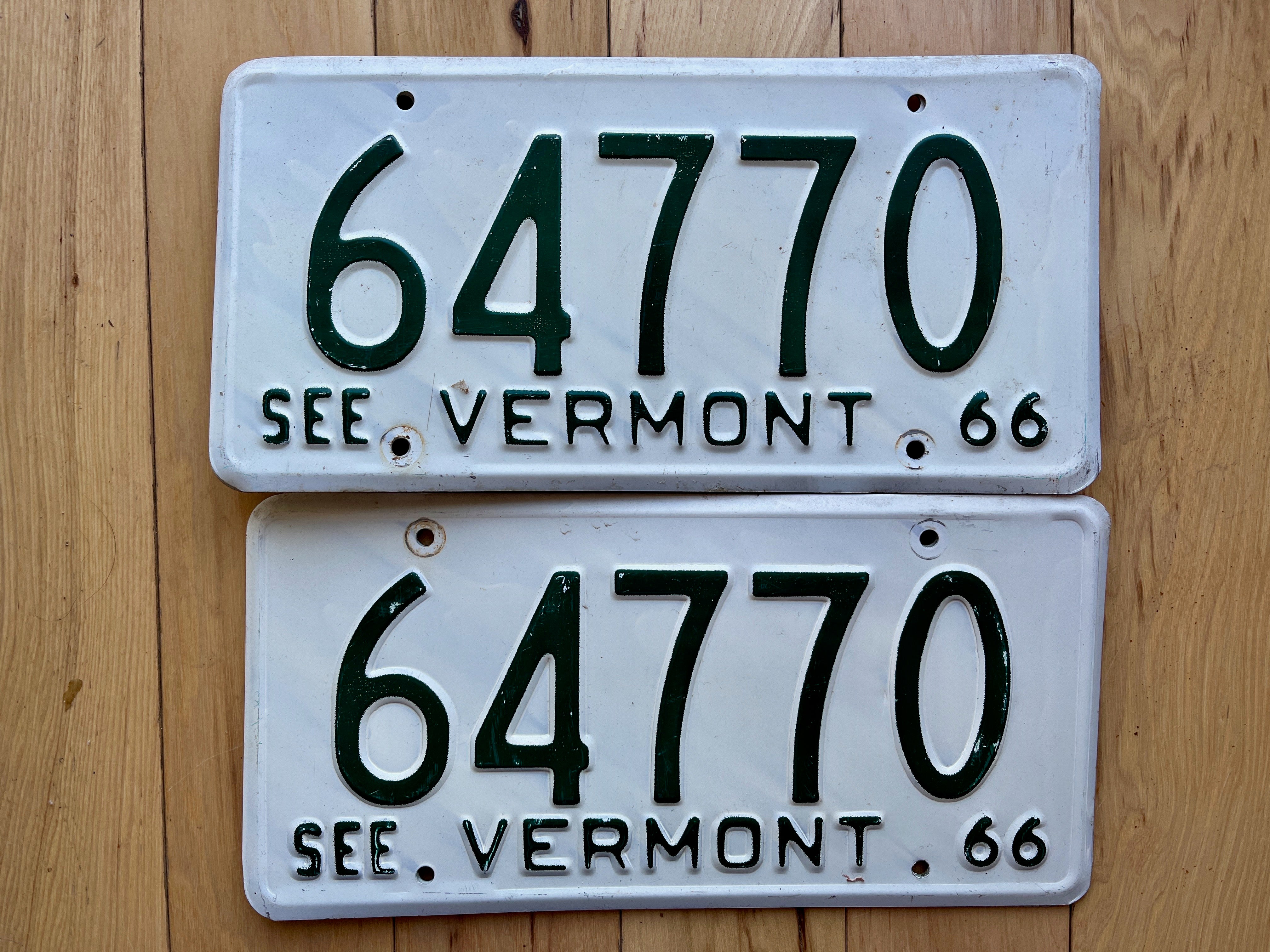 Pair of 1966 Vermont License Plates – RusticPlates
