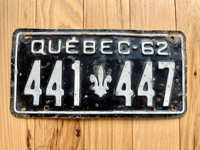 1962 Quebec License Plate – RusticPlates