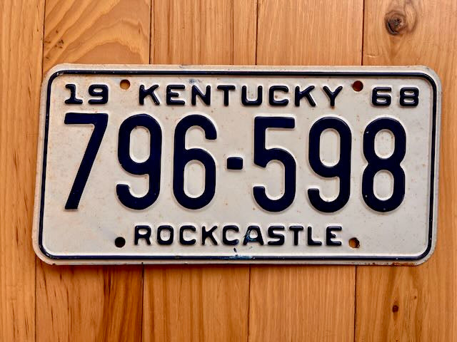1968 Kentucky Rockcastle County License Plate – RusticPlates