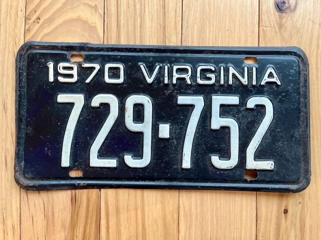 1970 Virginia License Plate – RusticPlates